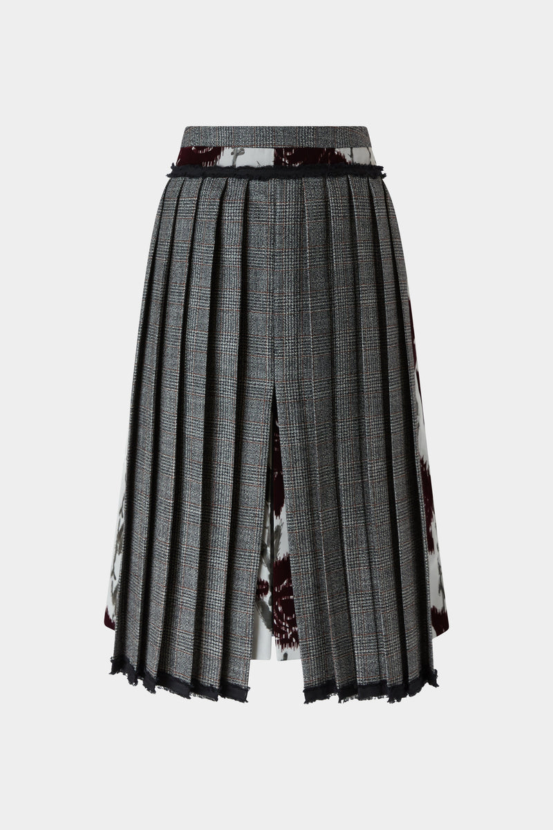 Women's midi skirt with pleats and Flocked Roses Antonio Marras – US ...